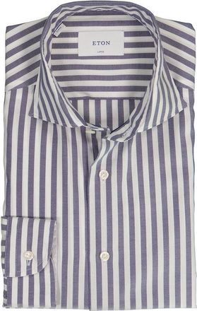 Eton Herren Hemden blau Baumwolle