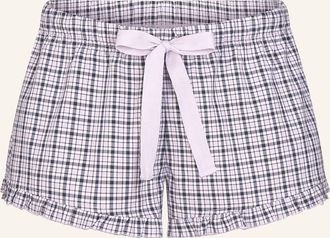 SKIMS Skims Lounge-Shorts Cotton Poplin Sleep Mit R&uuml;schen blau