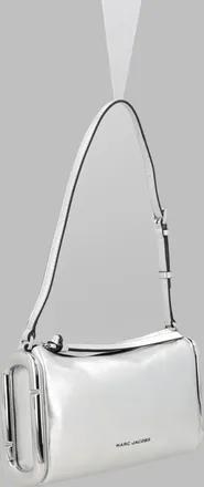 Marc Jacobs Womens Shoulder Bag Scene Small Silver Leather Cow