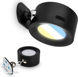 Briloner Sticklights - Lampe murale sans électricité ni perçage avec batterie, tactile, dimmable, CCT, fixation magnétique amovible, applique murale sans fil, 