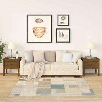 vidaXL Vidaxl - Beistelltische 2 Stk. Honigbraun 50x50x49 cm Massivholz Kiefer