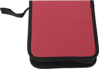 BESPORTBLE Cabilock CD Aufbewahrungstasche F&auml;cher Tragbare CD DVD Organizer Tasche aus Strapazierf&auml;higem Oxford f&uuml;r Auto und Zuhause Platzsparend Rot Praktisch u