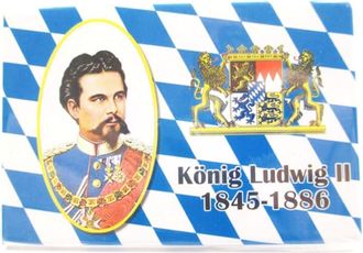 Generic Bayern König Ludwig Foto Magnet blau weiß Bavaria Germany