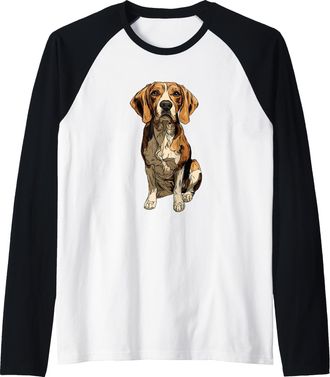 Whyitsme Design Amerikanische Foxhound-Hunde-Illustration Raglan