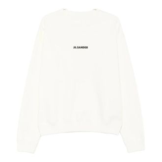 Jil Sander Sweatshirt mit Logo-Print - - Sweatshirts & Hoodies - Herren - Wei&szlig; - L