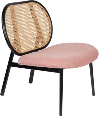Zuiver Fauteuil 78,6x70x84,1 cm en cannage tissu rose - SPIKE