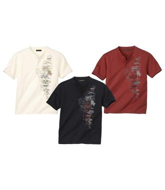 Atlasformen 3er-Pack T-Shirts Mittelmeer - 4XL