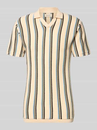 Blend Slim Fit Poloshirt mit V-Ausschnitt Modell AMOS