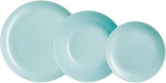 Luminarc Diwali Service de table 18 pièces Turquoise Opale 6 personnes