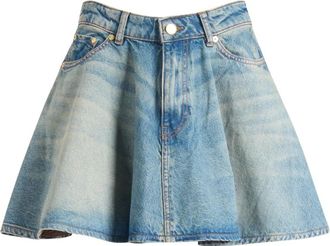 Ganni Femme, Jupes, Bleu, Taille: 34 FR Tint Mini-jupe en denim rigide