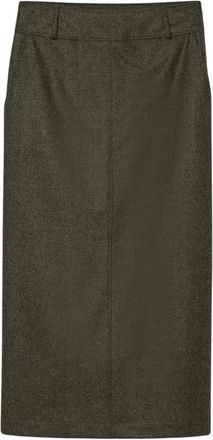 Pomandere Femme, Jupes, Vert, Taille: 36 FR Jupe en flanelle Houndstooth italienne