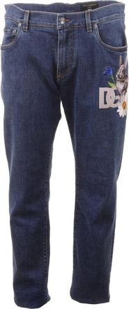 Dolce & Gabbana Homme, Jeans, Bleu, Taille: 5XL Jean Slim Orn&eacute; dun Lapin Brod&eacute;