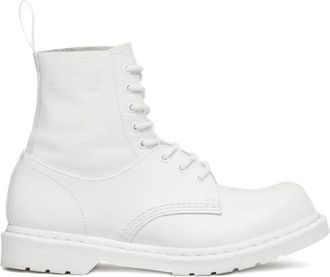 Dr. Martens Stiefel - Front Lace-Up White Boots With Signature Details - Gr. 40 (EU) - in Weiß - für Damen