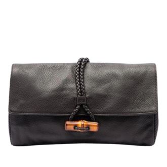 Gucci Pre-owned Hip Bamboo Clutch - - Pre-owned - Damen - Braun - ONE SIZE