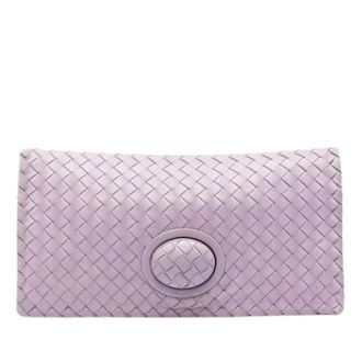 Bottega Veneta Pre-owned Gewebte Nappa Leder Clutch - - Pre-owned - Damen - Lila - ONE SIZE