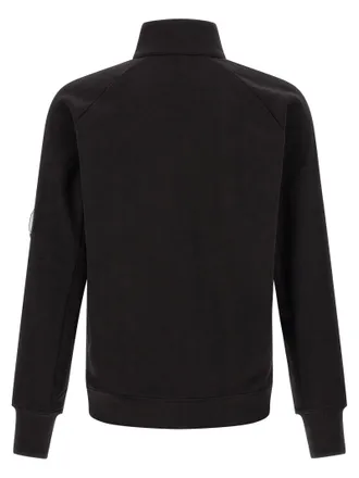 C.P. Company Diagonal Raised Fleece Sweatshirt - Black