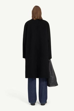 Maison Margiela Button-Front Wool Coat - Black