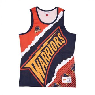 Mitchell & Ness Basketbaltanktop NBA Jumbotron 2.0 Mesh Panzer Hartholzklassiker Golwar - - Sport - Herren - Rot - L
