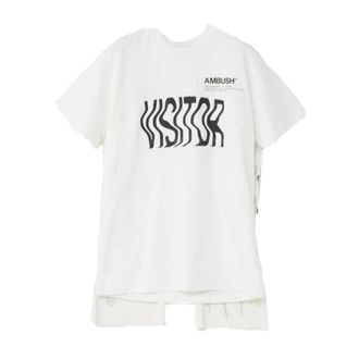AMBUSH Wei&szlig;es Cape T-Shirt mit Logodetail - - Tops - Herren - Wei&szlig; - S