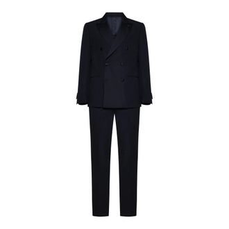 Lardini Doppelreihiger Anzug aus Wollmischung - - Suits - Herren - Blau - S