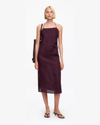 Arket Midikleid Aus Leinen -Lila