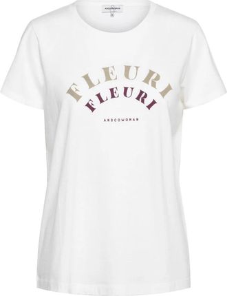 &Co Woman Fleuri T-Shirt - - Tops - Damen - Wei&szlig; - 3XL