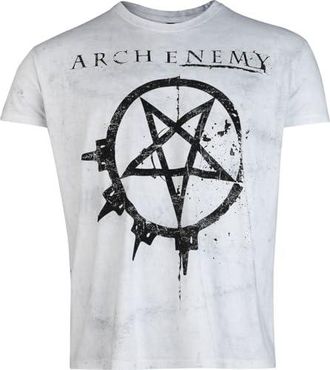Arch Enemy Pure Fucking Metal Homme T-Shirt Manches Courtes Blanc/Gris XL