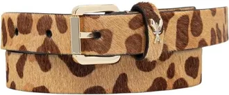 Patrizia Pepe Ceinture en cuir imprim&eacute; l&eacute;opard - Femme - Accessoires - Brun - Taille: M