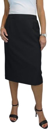 Paulo Due Gef&uuml;tterter Bleistiftrock F&uuml;r Damen Mit Teilweise Elastischem Bund Unterhalb des Knies, B&uuml;rorock Schwarz 36-50 (50)