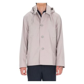 Herno Homme, Vestes, Gris, Taille: XL Giubbino Rain Coat Linea Officina Tessile