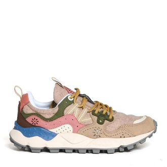 Flower Mountain Low-Top Sneaker - Beige Sneakers with Green and Pink Accents - Gr. 35 (EU) - in Bunt - f&uuml;r Damen