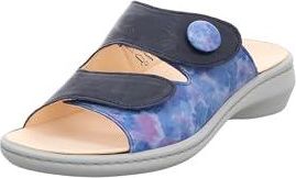 Think Damen Camilla chromfrei gegerbte nachhaltige Pantolette, Indigo/Kombi 8030