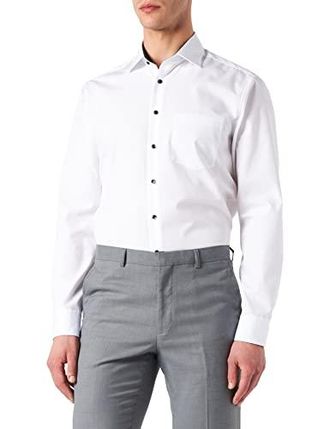 Seidensticker Chemise business homme Seidensticker - coupe classique - sans repassage - col Kent - manches longues - 100 % coton