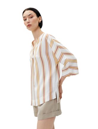Koton V Neck Blouse Pleated Detail