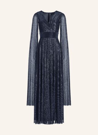 Swing Swing Abendkleid Mit Plissees Und Glitzergarn blau