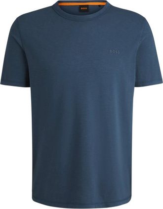HUGO BOSS Leichtes T-Shirt mit gummiertem Logo-Schriftzug in