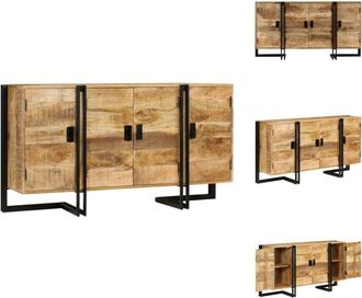 vidaXL Sideboard Massivholz Mango 150x40x80 cm - Mangoholz Sideboard - Holzmöbel - Wohnzimmermöbel - Sideboard - Buffet