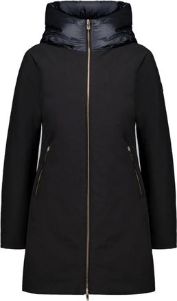 Ciesse Piumini Femme, Manteaux, Noir, Taille: 42 FR Veste Longue Noire avec Rembourrage en V&eacute;ritable Plume