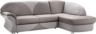 Cavadore Cavadore Ecksofa Talea mit Ottomane rechts, Zweifarbige Polsterecke mit Federkern, inkl. Bettfunktion und Bettkasten, 257 x 91 x 174, Strukturstoff He