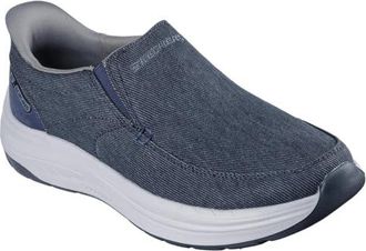 Skechers Slip-Ins 205356 Decklan Gulliver Marine Mocassins de Sport pour Homme Tissu Bleu, Bleu Marine, 42 EU