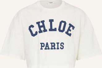 Chlo&eacute; Cropped-Shirt weiss