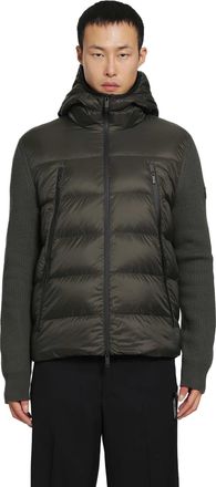 Moncler Padded Wool Zip-Up Cardigan