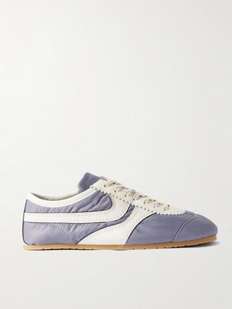 Dries Van Noten Sneakers Aus Shell Mit Lederbesätzen - Blau