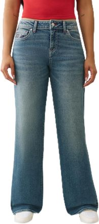 True Religion Damen Bobbi Single Needle Baggy, Blau, 29