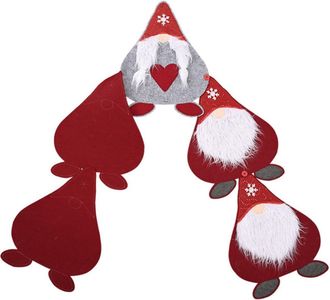 Valiclud Weihnachts Tischset Tischl&auml;ufer 180x40cm aus Langlebigem Material mit No Face Puppe Motiv f&uuml;r K&uuml;che Esszimmer Buffet