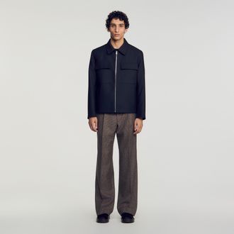 Sandro Blouson zipp&eacute; en laine