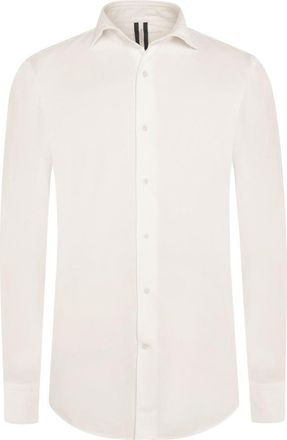 Profuomo Unifarbenes Hemd aus Baumwollcord mit Haifischkragen in