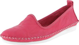 Andrea Conti Damen Mokassin Leder Slipper Ballerina Eyecatcher bequem 0027449, Größe:37 EU, Farbe:Rosa