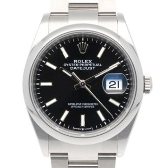 Rolex Montre-bracelet Pre-owned Vintage en acier inoxydable - Homme - Pre-owned - Noir - Taille: ONE Size