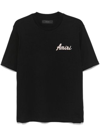 Amiri T-Shirt mit beflocktem Logo - Schwarz
